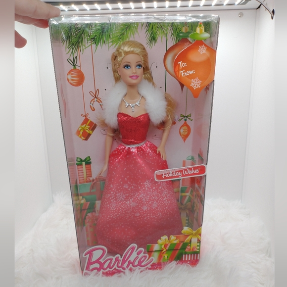 Barbie | Toys | Barbie Holiday Wishes 24 Nib Christmas Collectable Red ...